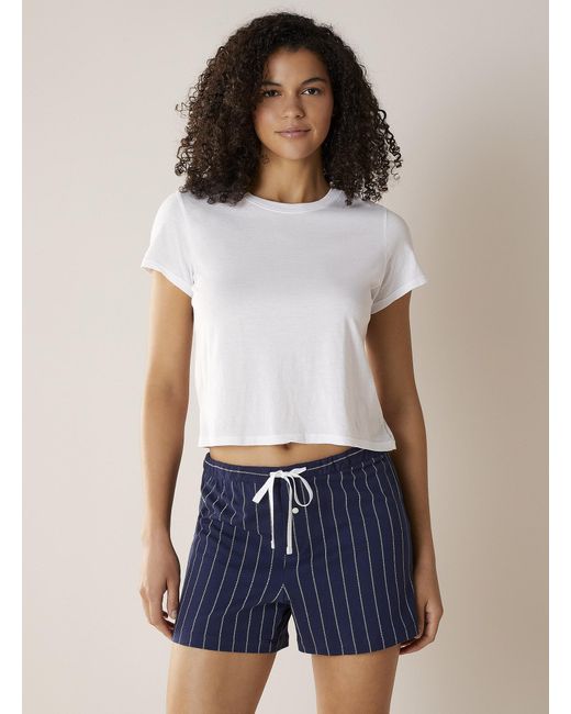 Ralph Lauren Small Stripes Lounge Short in White | Lyst