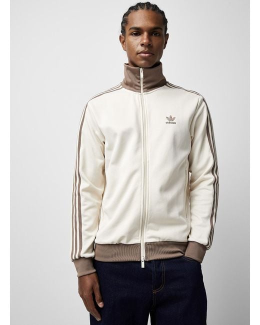 adidas Beckenbauer Moka Cream Track Jacket in Blue for Men | Lyst