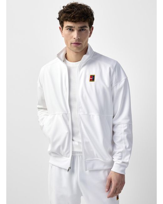 Nike Court Zip Jacket in White for Men | Lyst