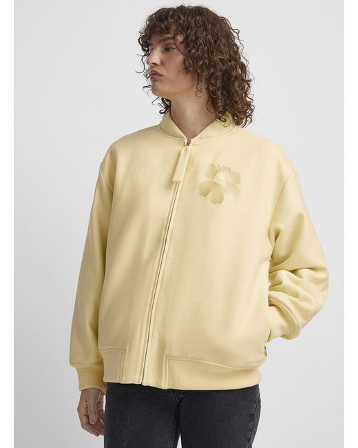 Marimekko Monumentti Pure Wool Bomber Jacket in Natural | Lyst