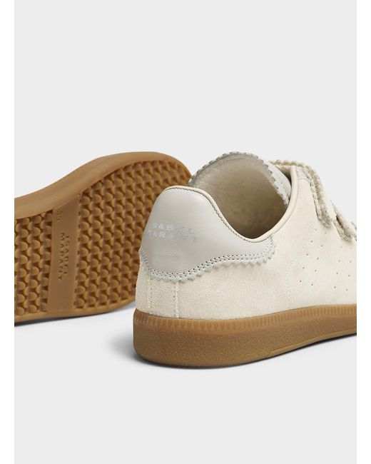 Isabel Marant Beth Suede Sneakers Women in White | Lyst