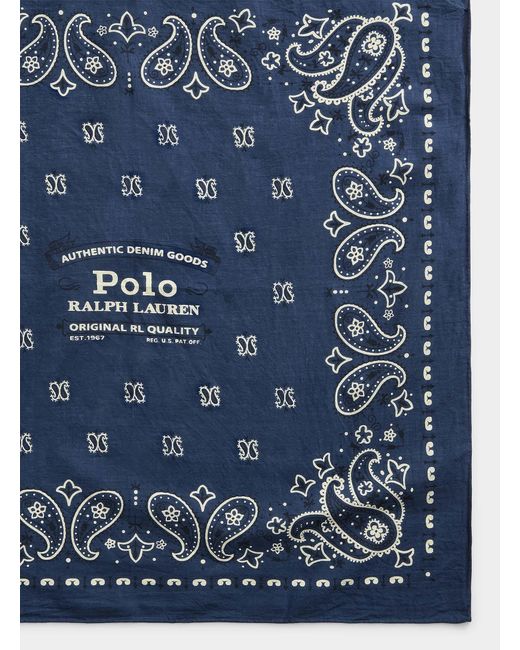 Polo Ralph Lauren Retro Logo Bandana in Blue for Men | Lyst