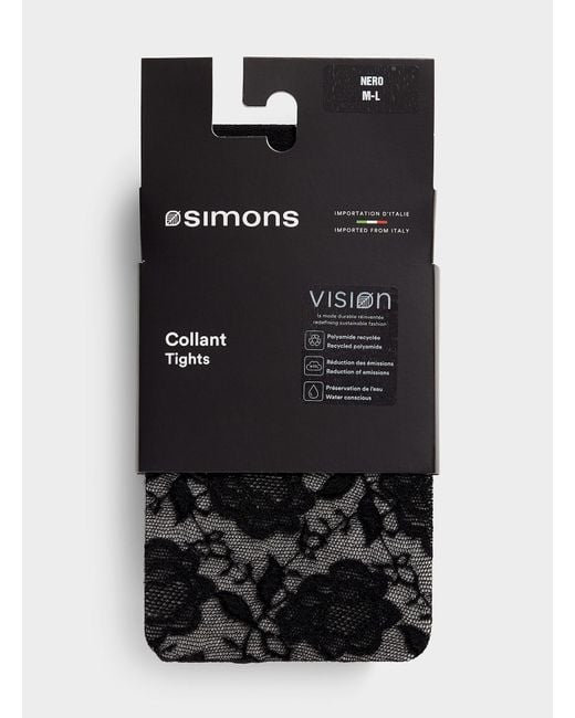 Simon's Rose Garden Sheer Pantyhose in Gray | Lyst