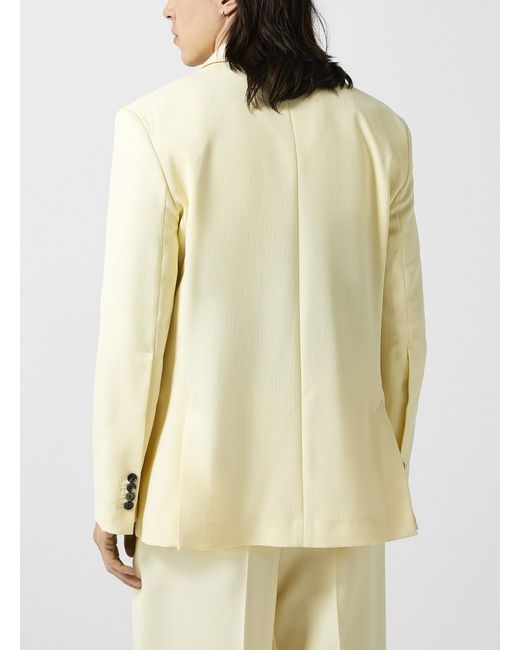 Ami Paris Butter Yellow Jacket in Natural for Men | Lyst