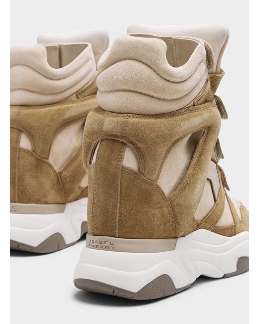Isabel Marant Balskee Suede Platform Sneakers Women in Natural | Lyst