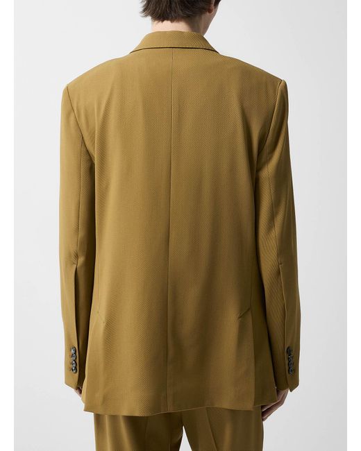 Ami Paris Mustard Yellow Wool Jacket in Green for Men | Lyst