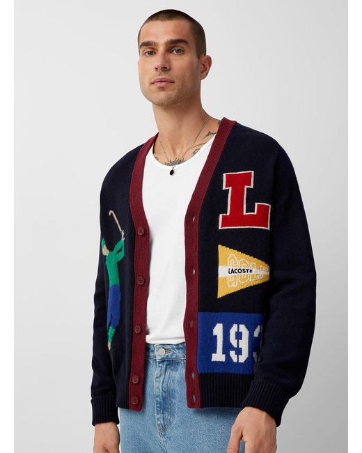 Lacoste Golf Club Cardigan in Blue for Men | Lyst