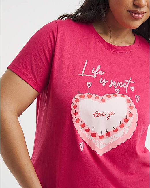 Simply Be Pyjama Set in Red | Lyst UK