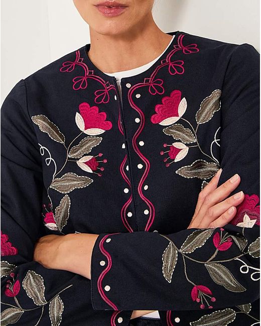 Monsoon Valerie Floral Jacket in Blue | Lyst UK