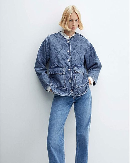 Mango Sugar Jacket in Blue | Lyst UK