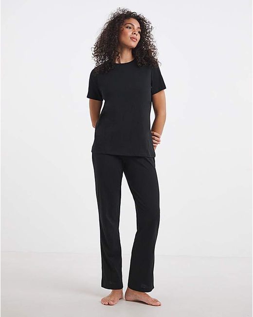 Pretty Secrets Back To Basics Pj Set in Black | Lyst UK