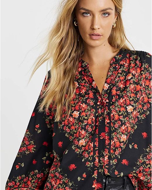 Hope & Ivy Eva Blouse in Red | Lyst UK