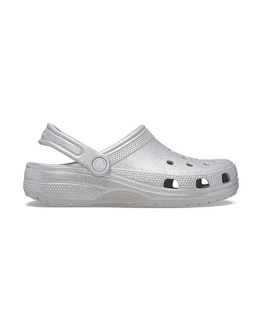 Crocs™ Classic Glitter Clog in White | Lyst UK