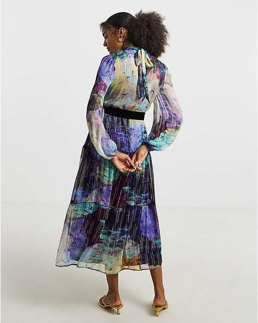 Hope & Ivy Jadene Maxi in Blue | Lyst UK