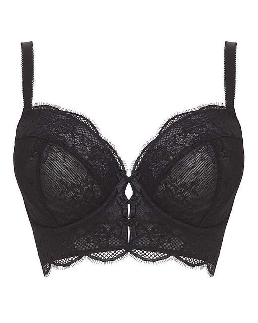 Boux Avenue Maie Lace Longline Bra in Black | Lyst UK