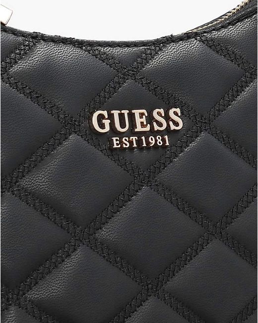 Guess Tamsin Quilted Top Zip Shoulder in Black | Lyst UK