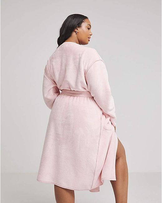 Pretty Secrets Supersoft Dressing Gown in Pink | Lyst UK