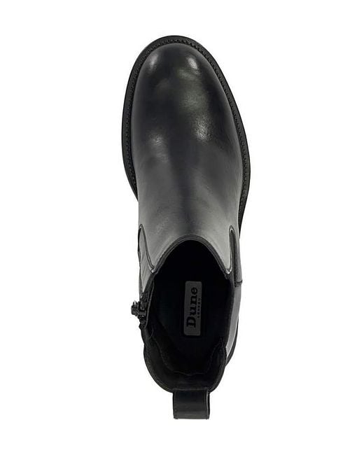 Dune Leather Chunky Chelsea Boots in Black | Lyst UK