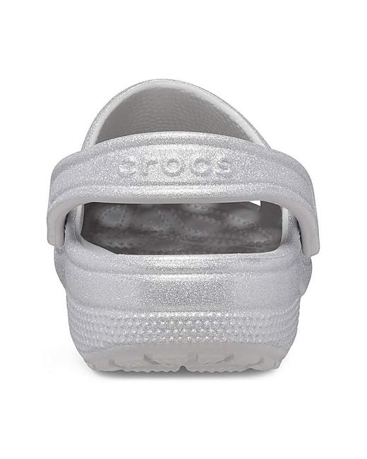 Crocs™ Classic Glitter Clog in White | Lyst UK