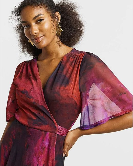 Hope & Ivy Gaia Maxi Dress in Red | Lyst UK