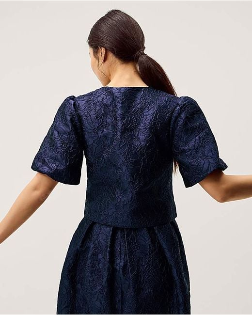 Monsoon Juliana Floral Puff Jacket in Blue | Lyst UK