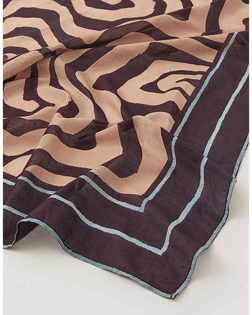 Monsoon Callie Print Scarf in White | Lyst UK