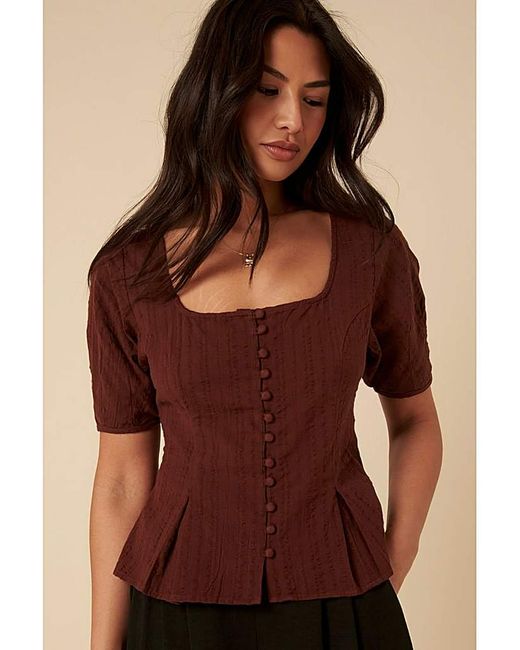 Nobody's Child Minerva Top in Brown | Lyst UK
