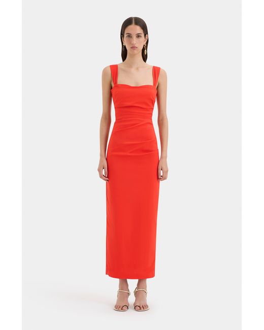 SIR. Dahlia Balconette Gown in Red | Lyst