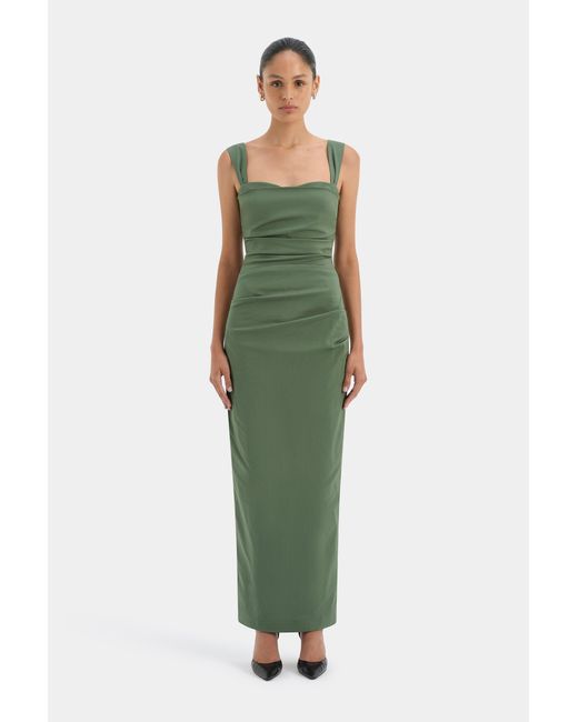 SIR. Florent Balconette Gown in Green | Lyst
