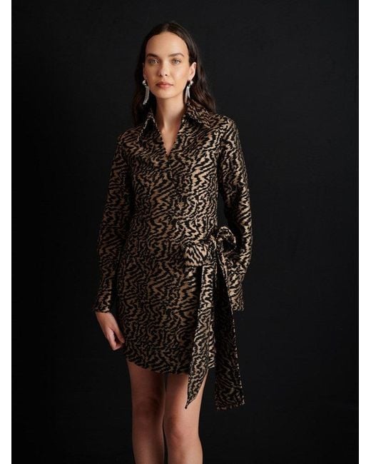 Sister Jane Ghospell Phoebe Jacquard Mini Dress in Black | Lyst