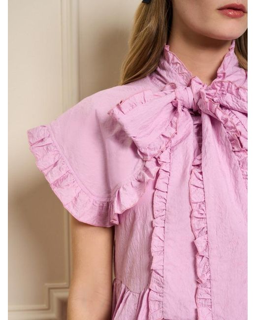 Sister Jane Cheri Bow Midi Dress in Pink | Lyst