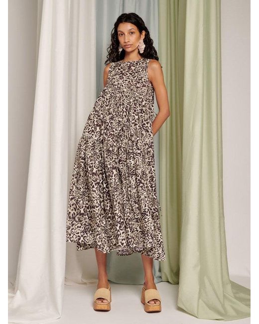 Sister Jane Ghospell Mattie Midi Dress in Natural | Lyst UK