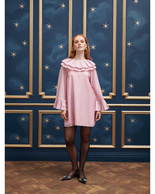 Sister Jane Magic Pleat Mini Dress in Pink | Lyst