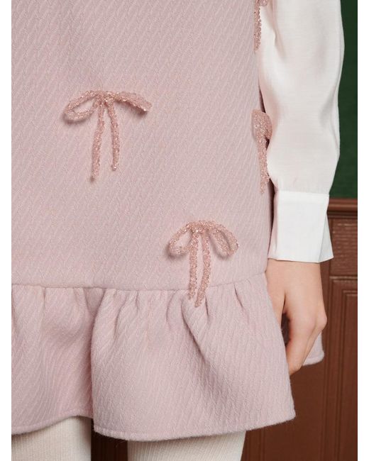 Sister Jane Alpine Bow Mini Dress in Green | Lyst