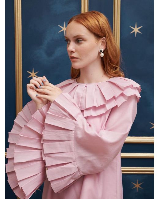 Sister Jane Magic Pleat Mini Dress in Pink | Lyst