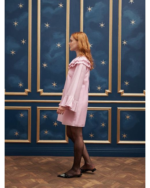 Sister Jane Magic Pleat Mini Dress in Pink | Lyst