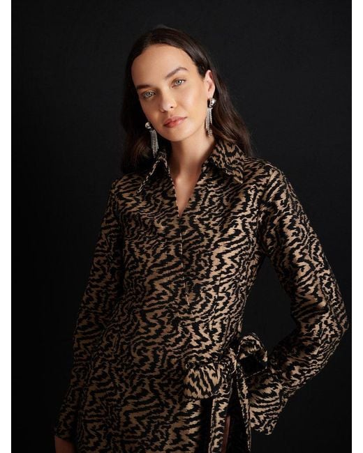 Sister Jane Ghospell Phoebe Jacquard Mini Dress in Black | Lyst