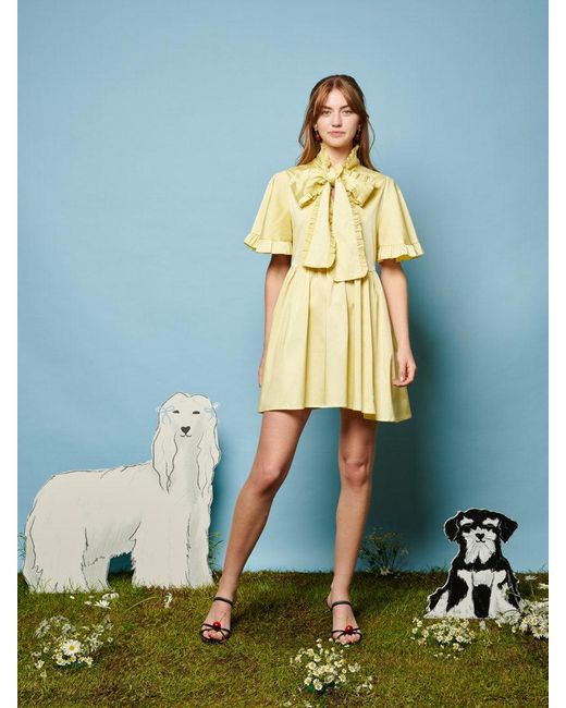 Sister Jane Lucy Bow Mini Dress in Yellow | Lyst Sister Jane Lucy Bow Mini Dress in Yellow | Lyst