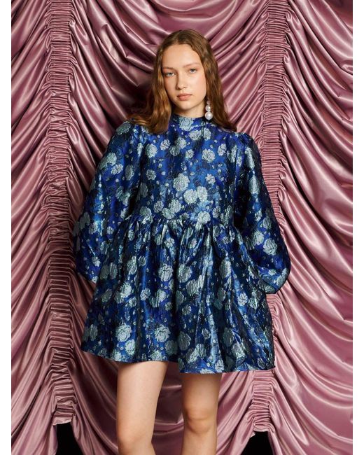Sister Jane Dream Spotlight Jacquard Mini Dress in Blue | Lyst UK