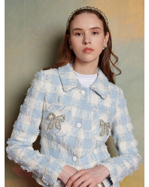 Sister Jane Coranto Check Jacket in Green | Lyst