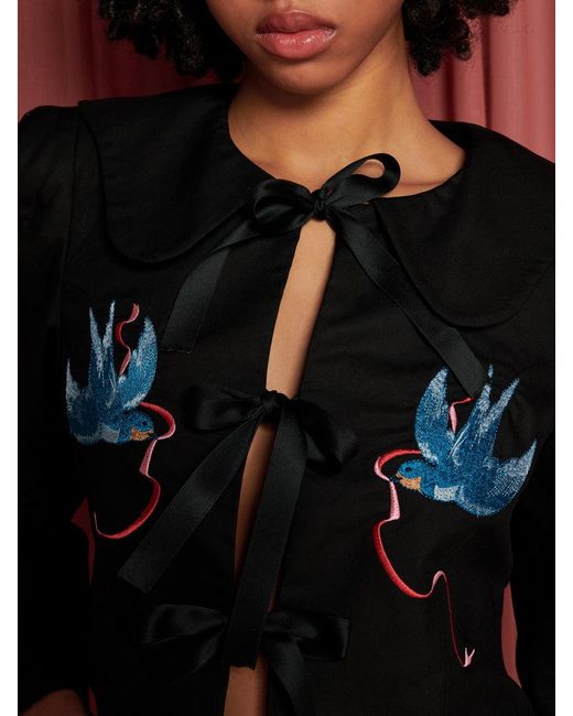 Sister Jane Turtle Dove Bow Jacket in Red | Lyst