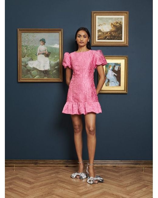 Sister Jane Pop Rose Jacquard Mini Dress In Pink Lyst