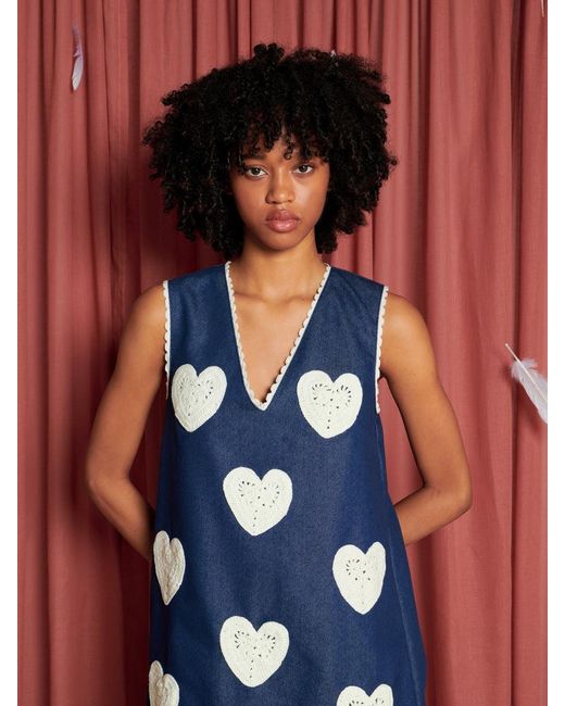 Sister Jane Heart To Heart Mini Dress in Blue | Lyst