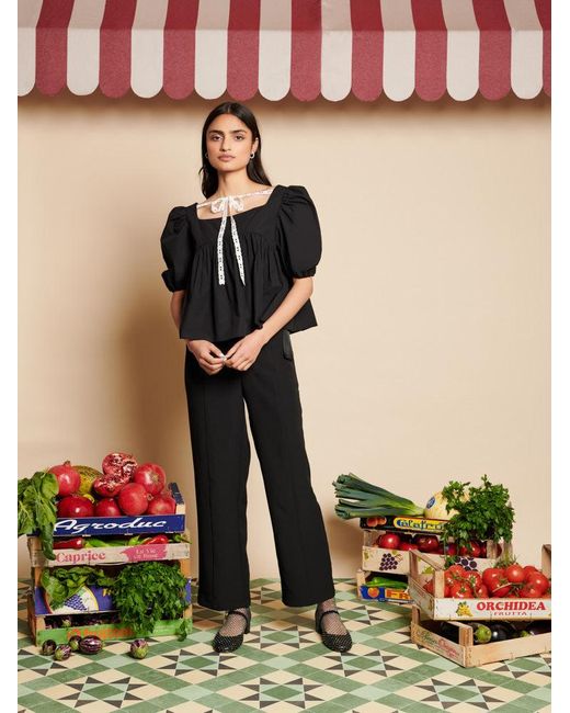 Sister Jane Barn Rose Top in Black | Lyst