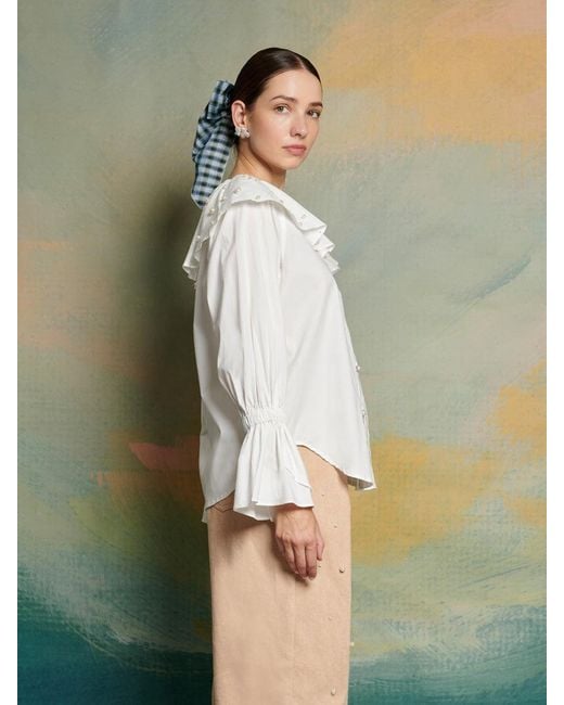 Sister Jane Dream Victoria Pearl Blouse in Green | Lyst