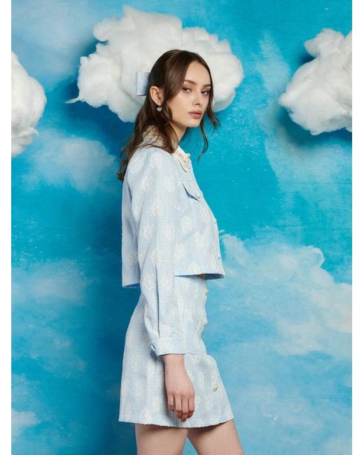 Sister Jane Rodeo Tweed Jacket in Blue | Lyst