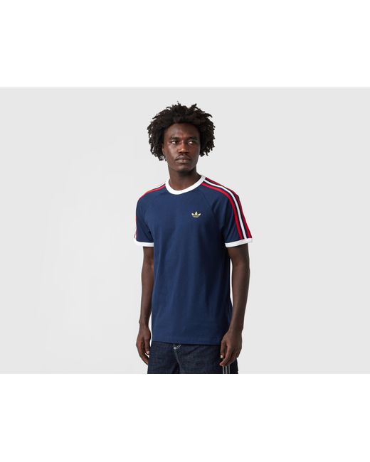 adidas Originals Adicolor Classics 3-Stripes T-Shirt in Blue for Men ...