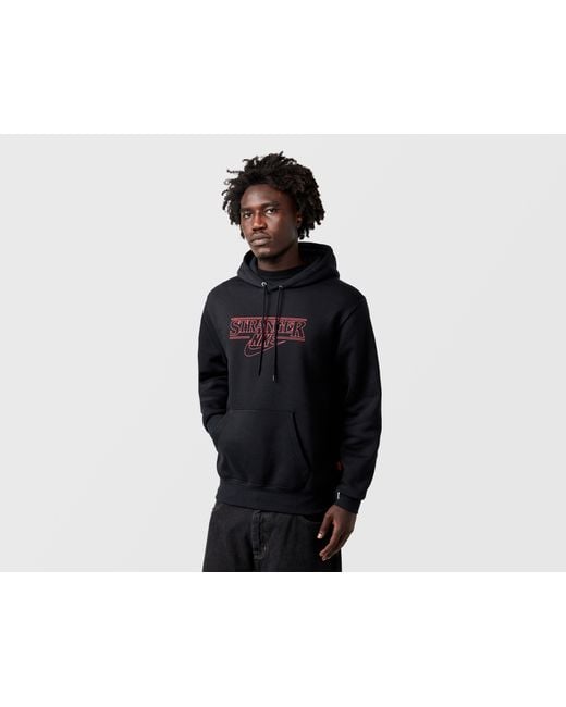 Nike X Stranger Things Oversized Hoodie in Black for Men | Lyst UK