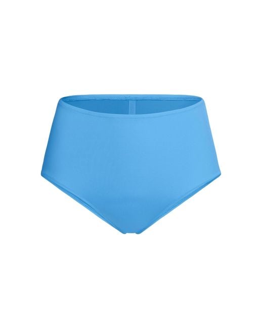 Skims High-Waisted Brief Bikini Bottom in Blue | Lyst