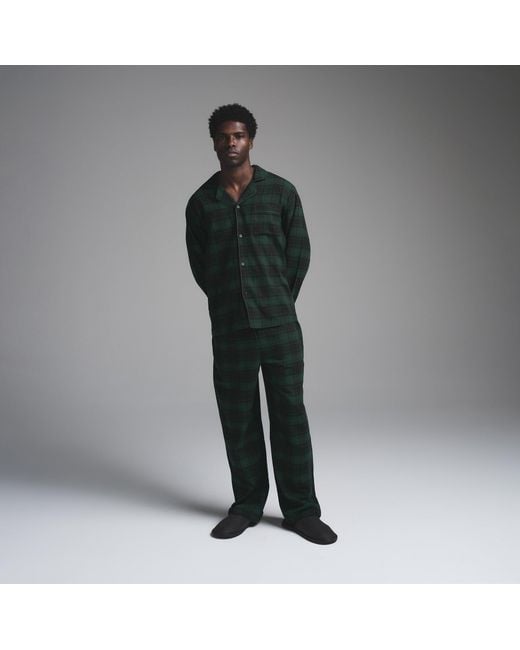 Skims Flannel Sleep Sleep Set in Green for Men | Lyst